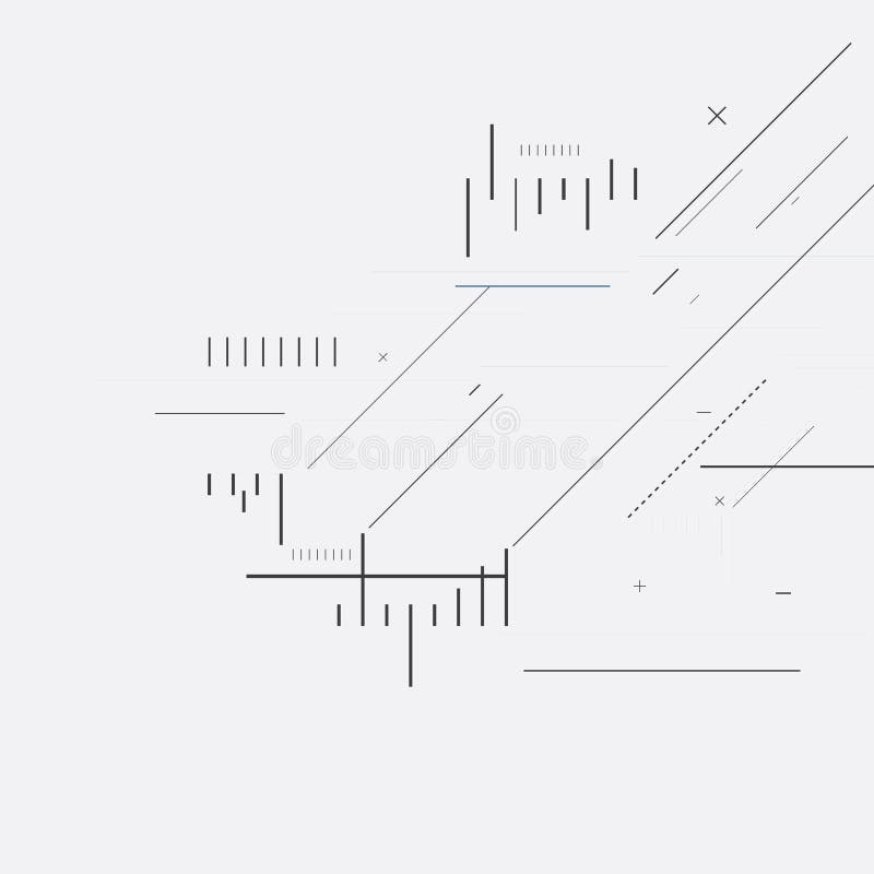 Abstract Shapes with Dynamic Pattern. Vector Linear Element Background ...