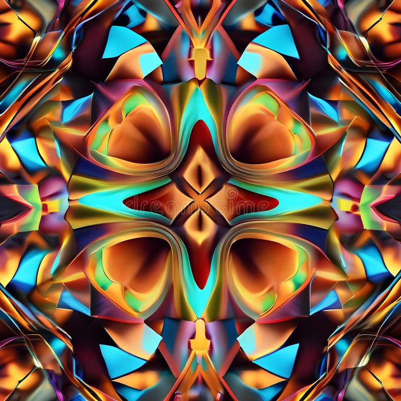 Abstract Shapes and Forms Dancing in a Kaleidoscopic Display of Motion ...