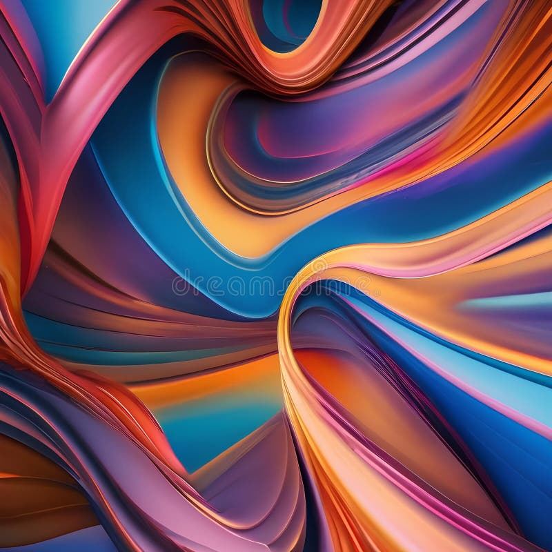 Abstract Shapes and Forms Dancing in a Kaleidoscopic Display of Motion ...