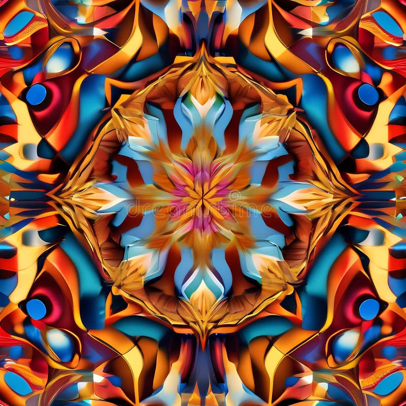 Abstract Shapes and Forms Dancing in a Kaleidoscopic Display of Motion ...