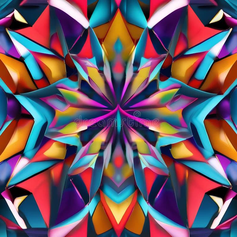 Abstract Shapes and Forms Dancing in a Kaleidoscopic Display of Motion ...