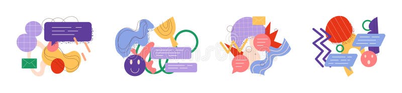 Abstract Shapes. Geometric Fun Elements. Figure Geometry. Flat Circles ...