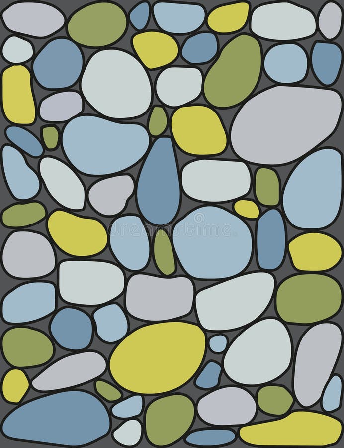 Abstract Shapes with Geometric Shapes, Wall of Stones, Vector Drawing ...