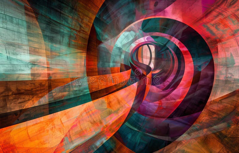 Abstract Shapes Guiding the Viewer through a Digital Labyrinth Stock ...