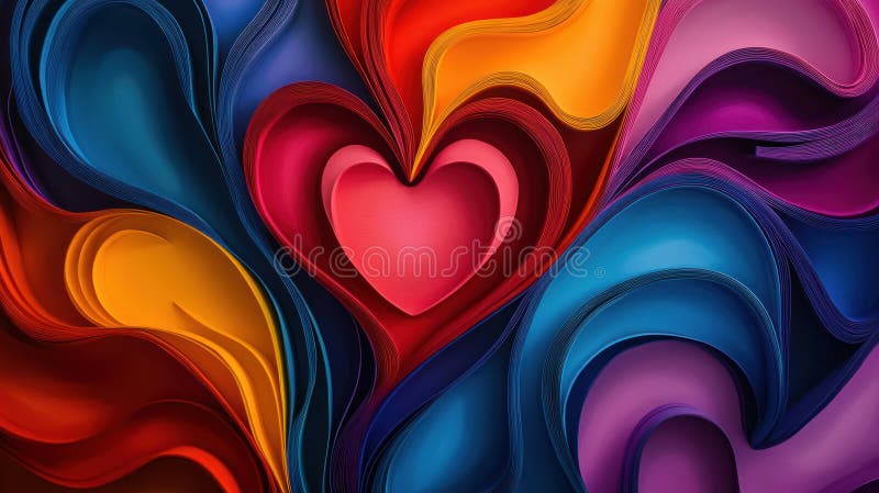 Abstract Shapes Intertwining, Representing Emotional Complexity and ...