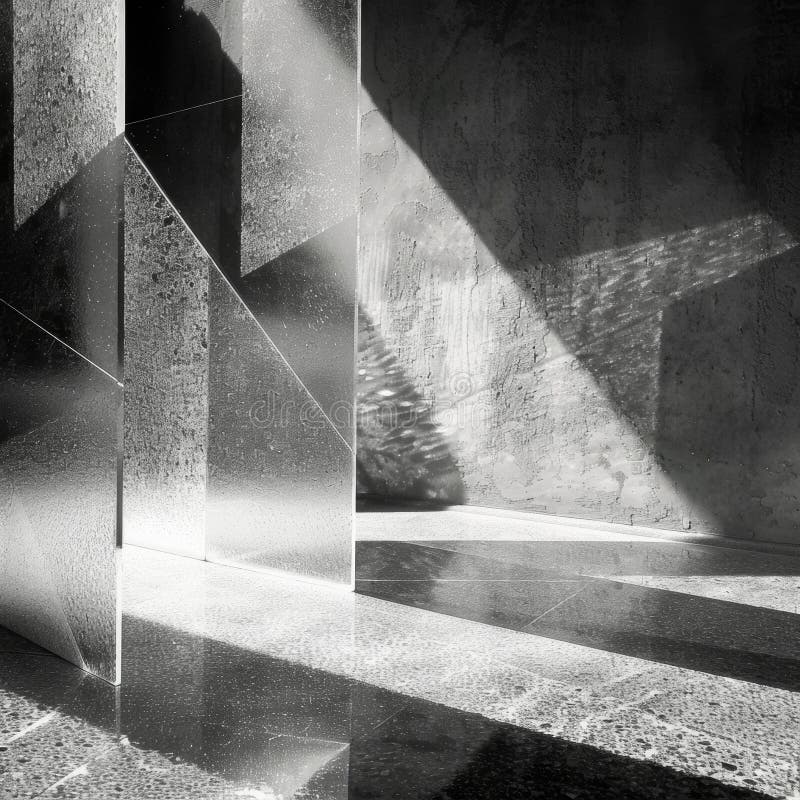 Abstract Shapes of Light and Shadow Created by the Sun Passing through ...