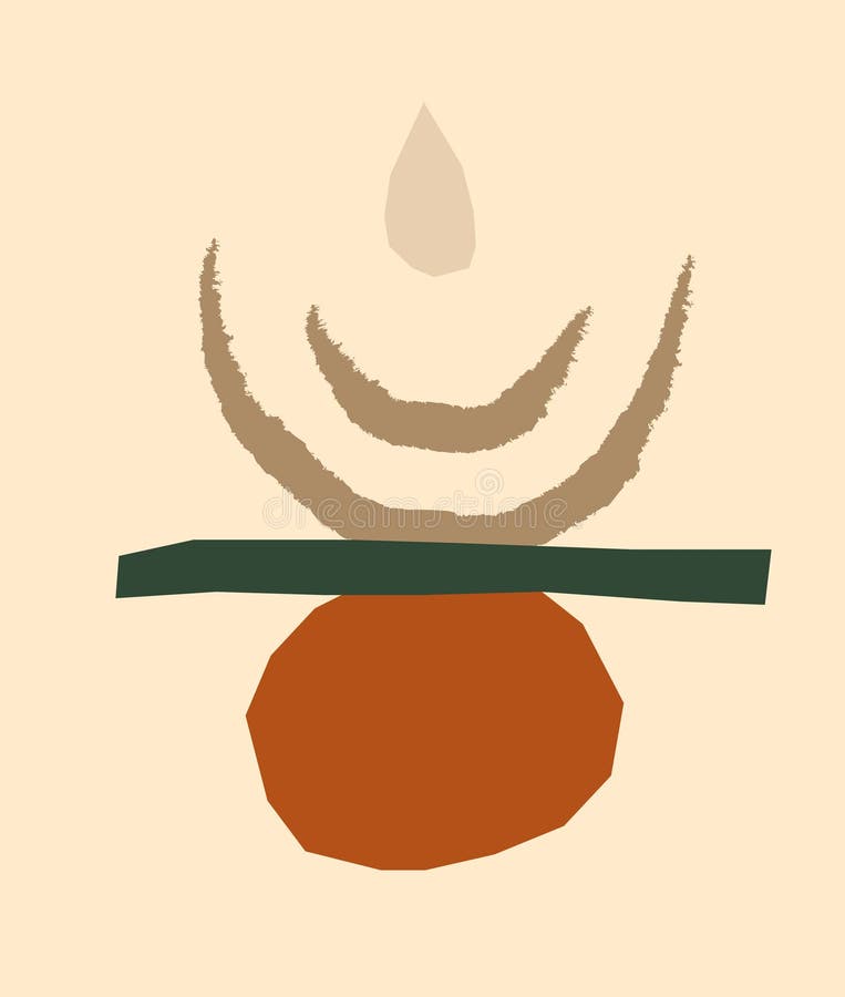 Abstract Shapes Minimalist Composition Poster Stock Vector ...