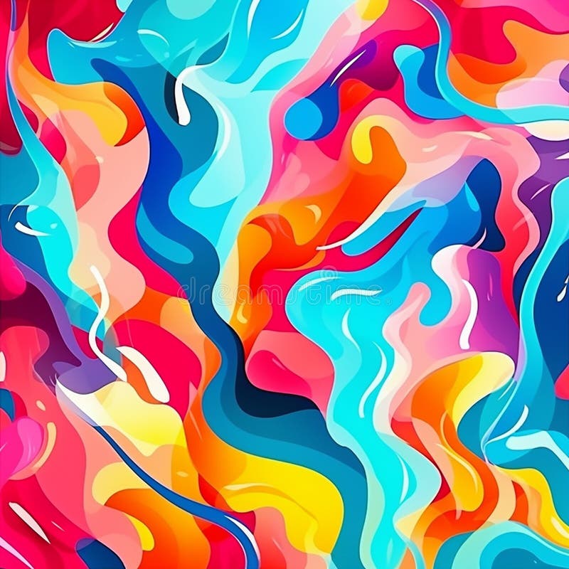 Abstract Shapes Modern Patterns with Multicolors Stock Illustration ...