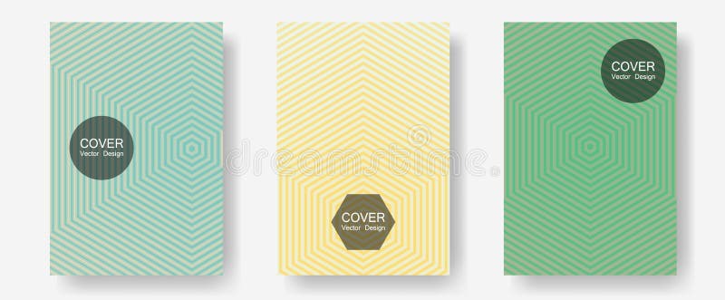 Abstract Shapes of Multiple Lines Halftone Patterns. Stock Vector ...