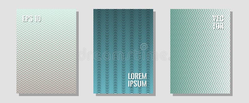 Abstract Shapes of Multiple Lines Halftone Patterns. Stock Vector ...