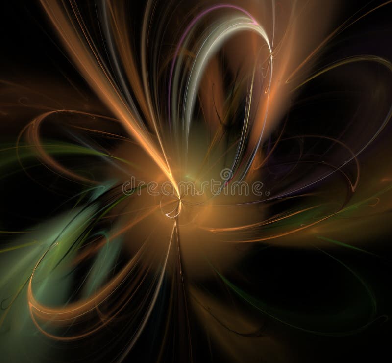 Abstract Shapes of Orange Loops Stock Image - Illustration of planet ...