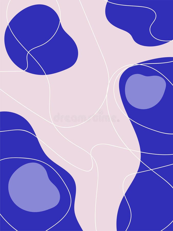 Set of Artistic Vector Illustration with Hand Drawn Organic Shapes ...