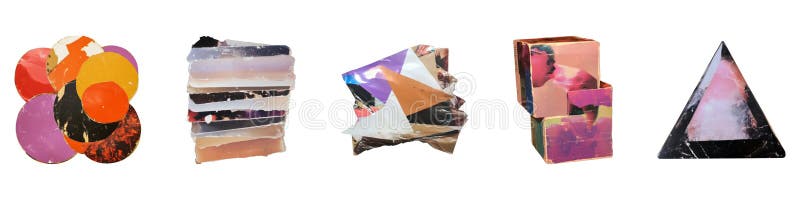 Abstract Shapes and Patterns with Geometric Variation Vintage Element ...