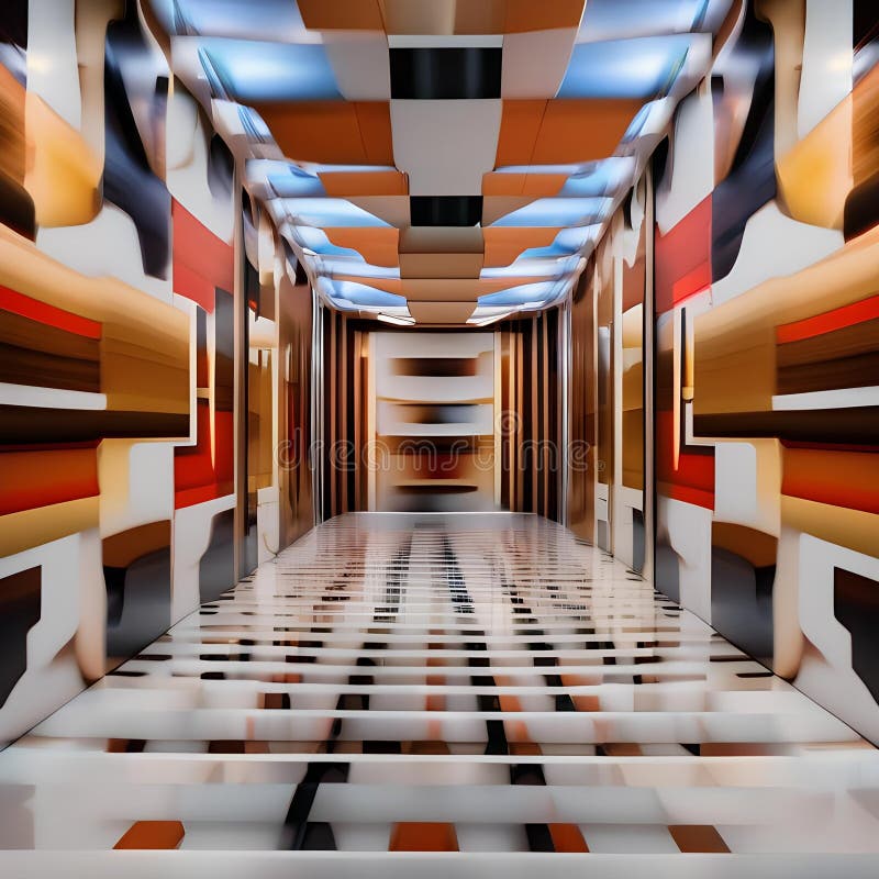 Abstract Shapes And Patterns In Motion Creating A Sense Of Depth And
