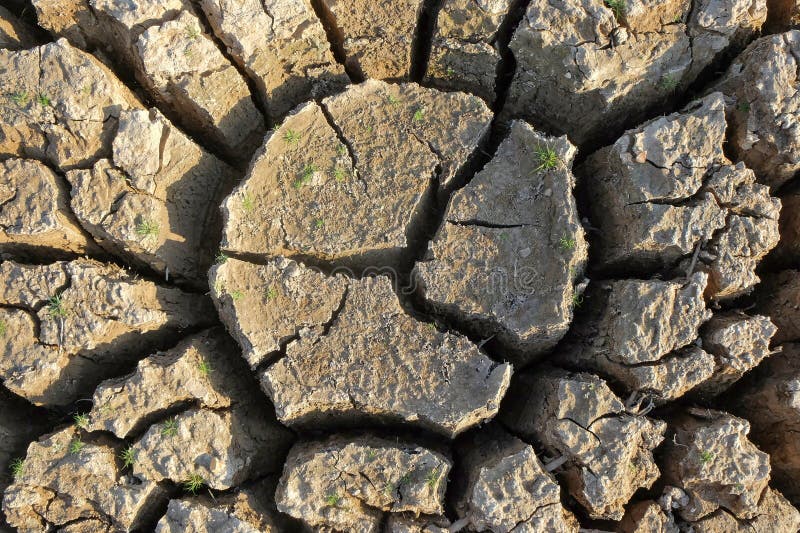 Abstract Shapes, Patterns and Textures of Cracked Dry Soil Stock Image ...