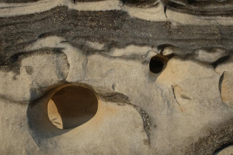 Abstract Shapes, Patterns and Textures of Limestone Surface with Holes ...
