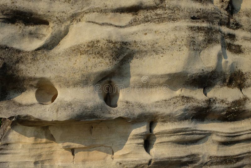 Abstract Shapes, Patterns and Textures of Limestone Surface with Holes ...