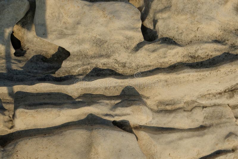 Abstract Shapes, Patterns and Textures of Limestone Surface with Holes ...