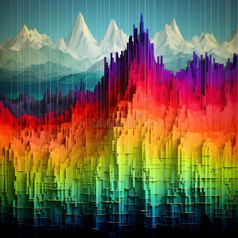 Abstract Shapes and Patterns To Convey Amplitude Variations Stock ...