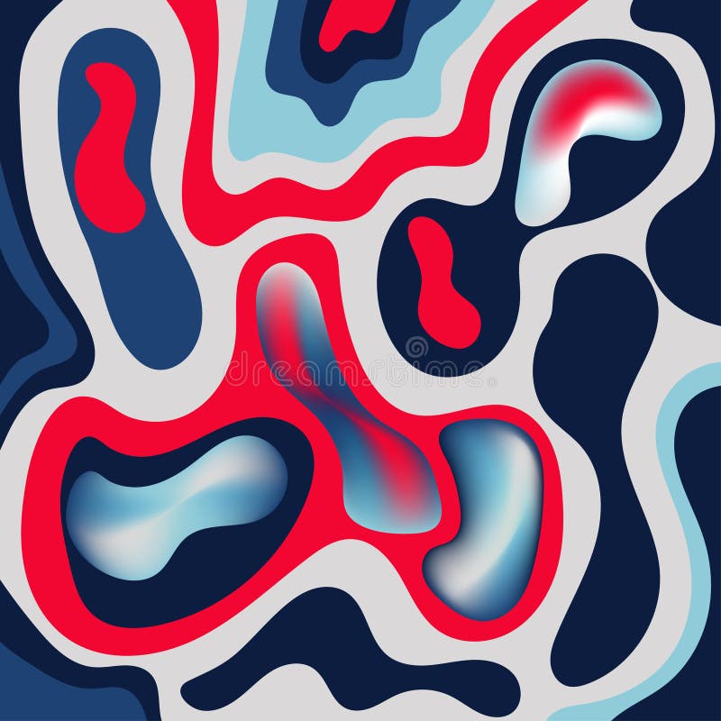 Abstract Shapes Red Blue White Layered Gradient Background Stock ...