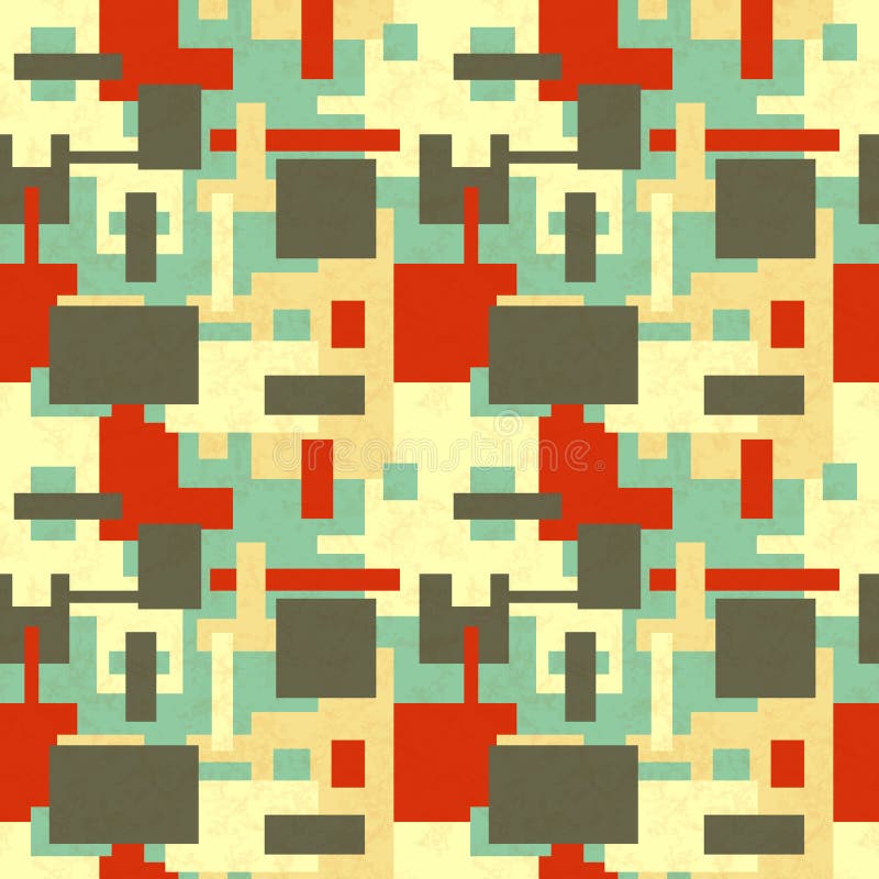 Abstract Shapes in Retro Colours Stock Illustration - Illustration of ...