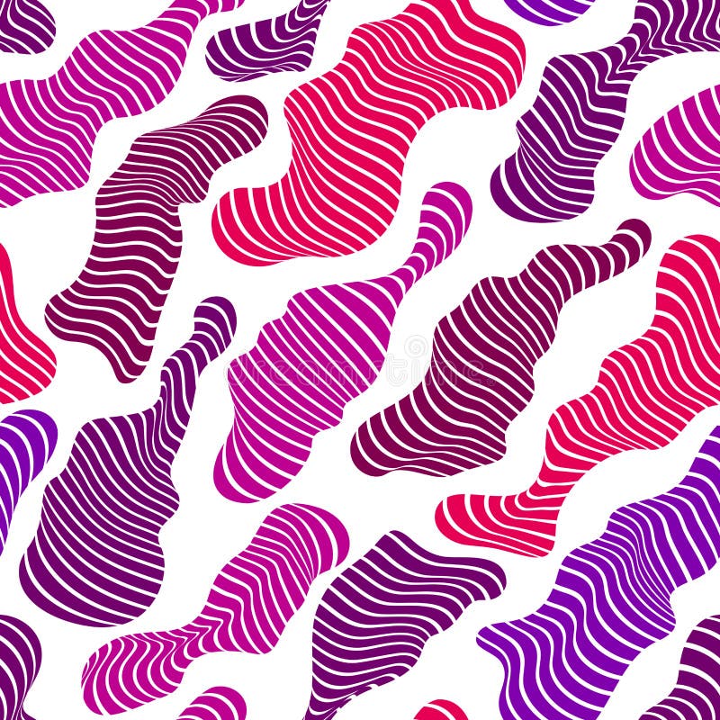 Abstract Shapes Seamless Background, Vector Pattern with Biology Life ...