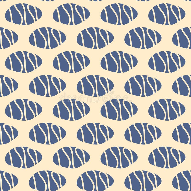 Abstract Shapes Seamless Pattern. Organic Oval Stripes Elements Endless ...