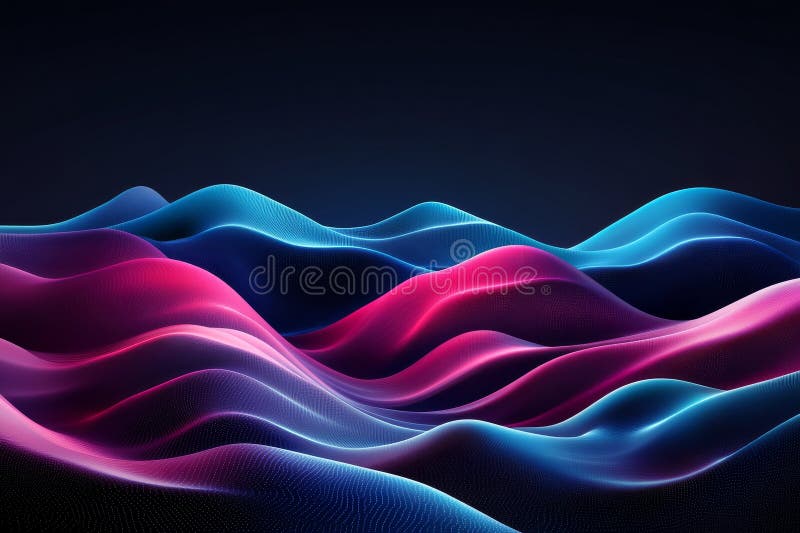 Abstract Shapes with Smooth, Glossy Textures Flow in Different Shades ...