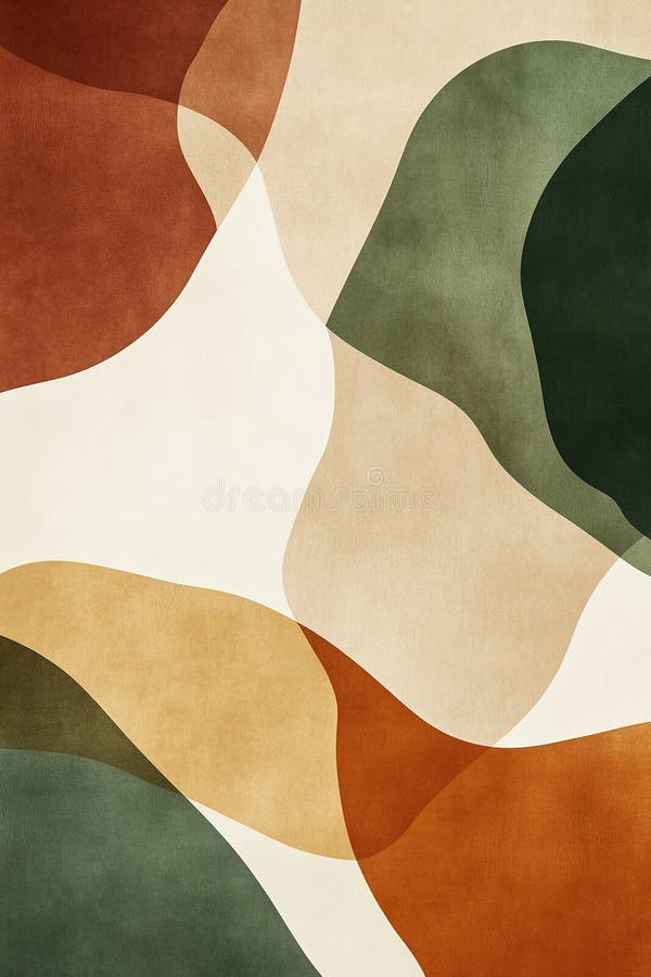 Organic Shapes in Earthy Tones Creating a Modern Aesthetic with a ...