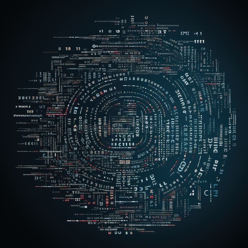 Abstract Shapes in Text, ASCII Art Style Stock Illustration ...