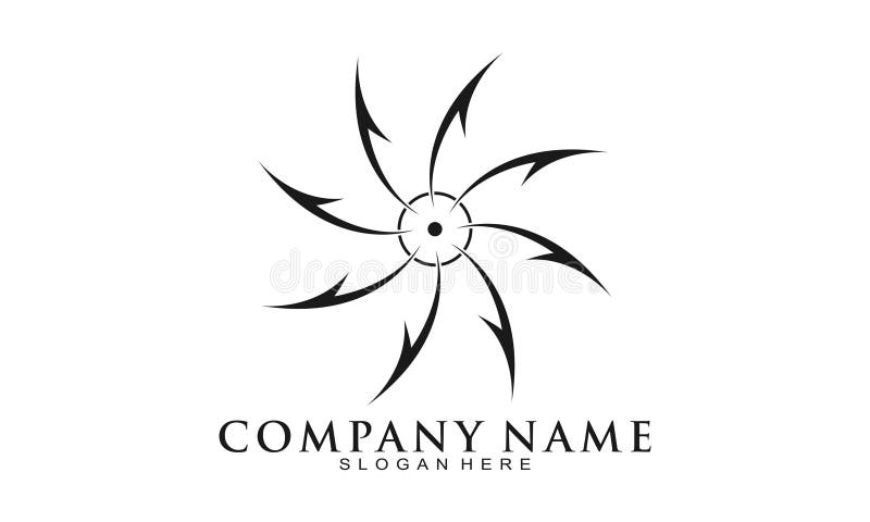 Abstract Sharp Circle Round Vector Logo Stock Vector - Illustration of ...
