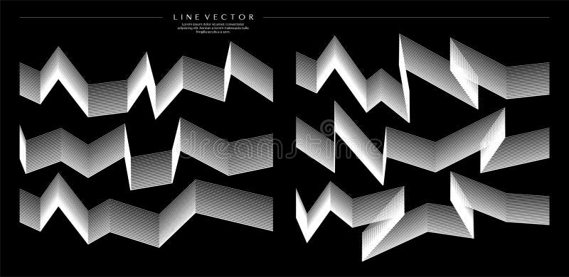 Abstract Sharp Line Blend Wave Design Template Set. Technology Zig Zag ... Abstract Sharp Line Blend Wave Design Template Set. Technology Zig Zag ...