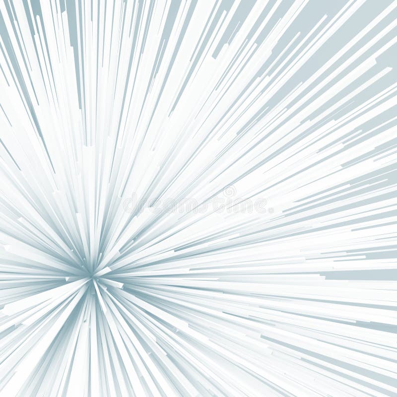 Abstract Sharp White 3d Explosion. Blue Tone Stock Illustration ...