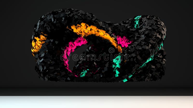 Abstract SHATER 3D OBJECT stock illustration. Illustration of color ...