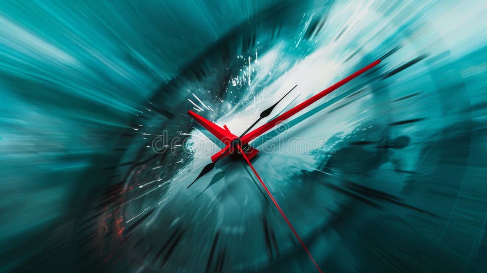 Abstract Shattered Clock Concept.AI Generated Image Stock Photo - Image ...