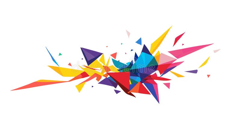 Abstract Shattered Explosion Shapes Vector Dynamic Design, Vector ...