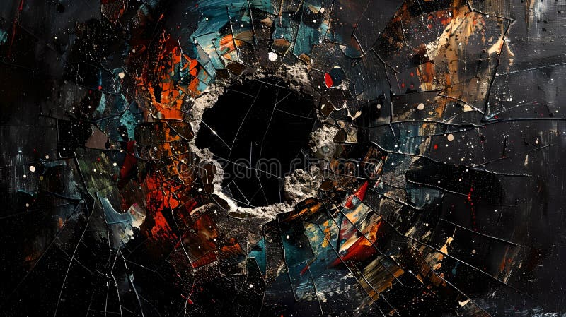 Abstract Shattered Glass, Colorful Explosion Effect. Dynamic, Modern ...