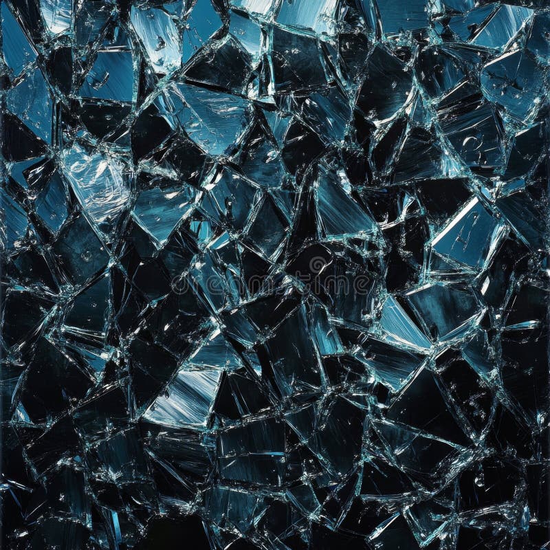 Abstract Shattered Glass Texture Background Stock Illustration ...