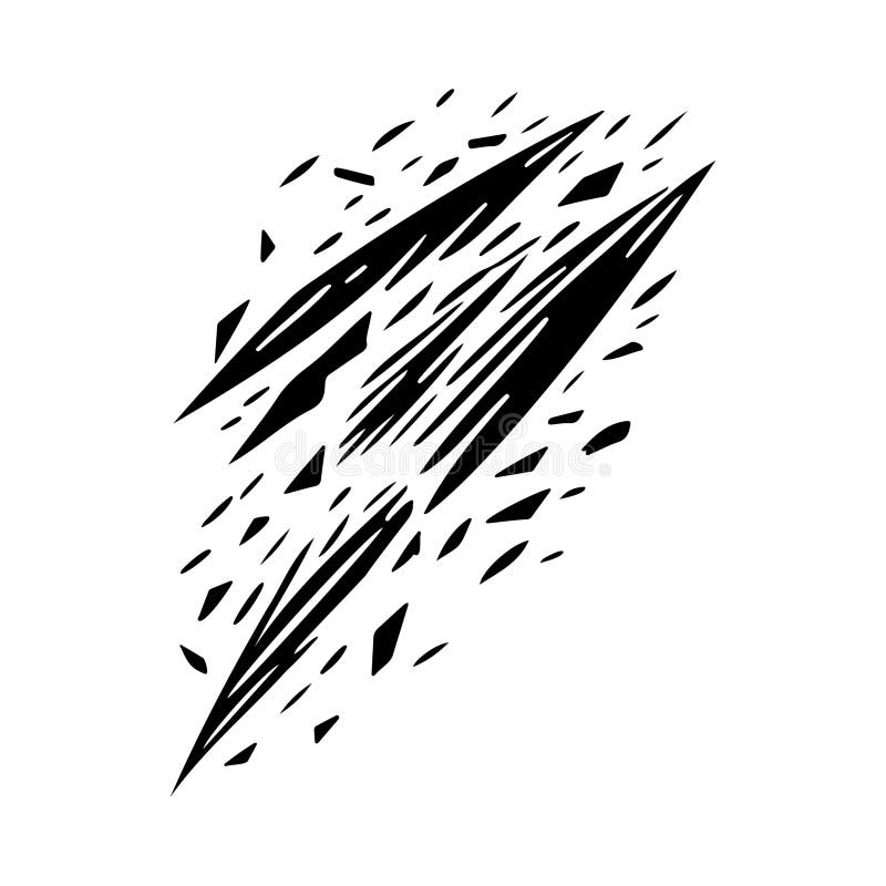 Abstract Shattered Graphic Design Element. Concept of Destruction ...