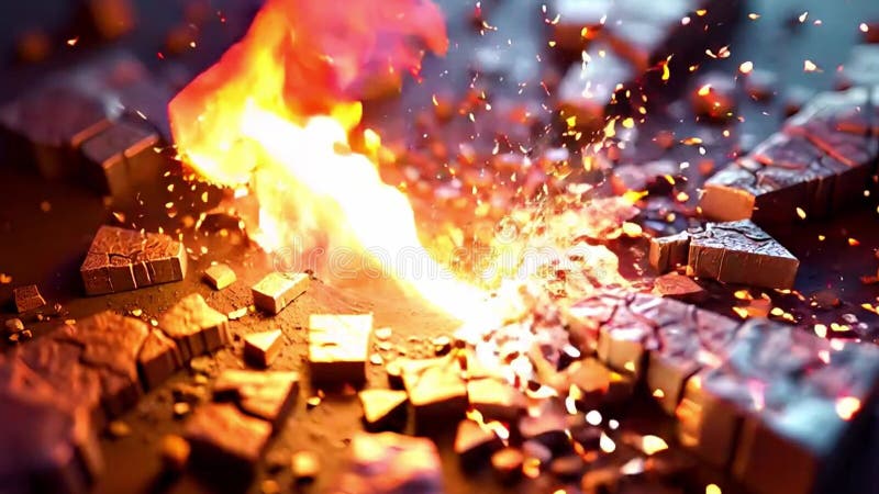 Abstract Shattered Ground: a Dynamic Display of Fragmented Terrain ...