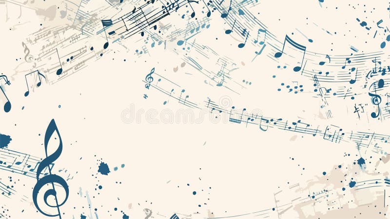 Elegant Abstract Sheet Music with Clef and Notes Composition Stock ...