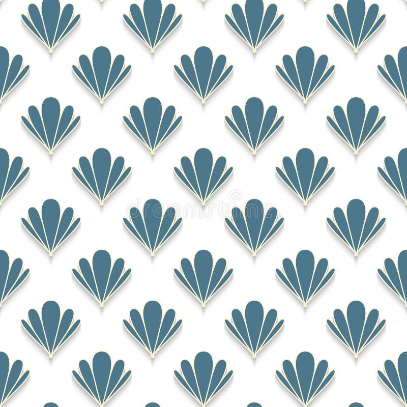 Abstract Shell Seamless Pattern Stock Illustration - Illustration of ...