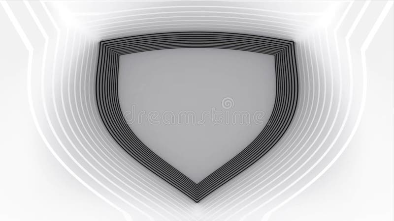 Abstract Shield Architecture Design Stock Footage - Video of empty ...