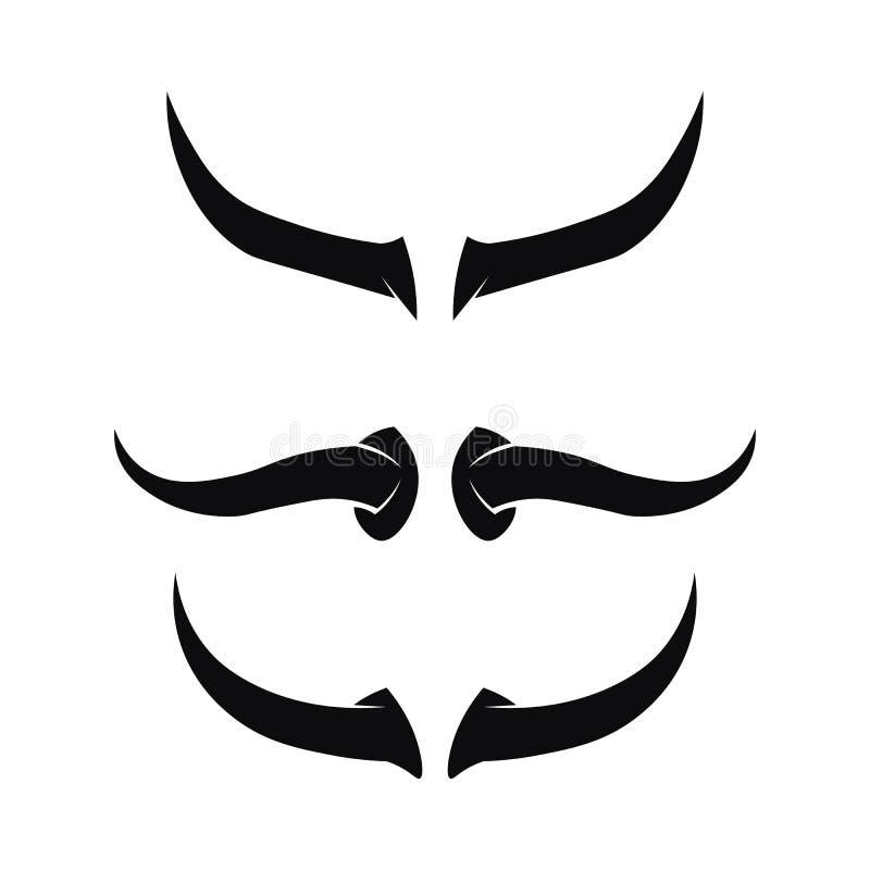 Abstract Shield Bull Logo, Horn Badges Logo Icon Stock Illustration ...
