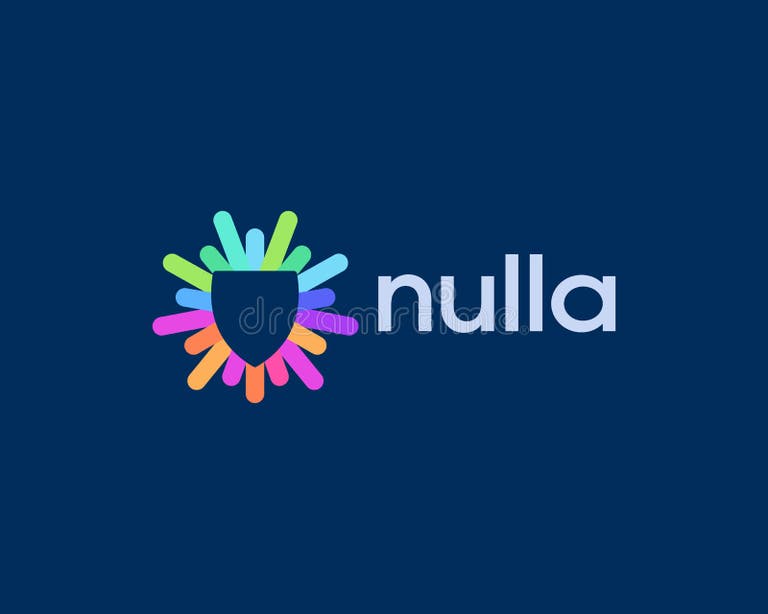 Abstract Shield with Colorful Lines, Rays Logo. Creative Protection ...