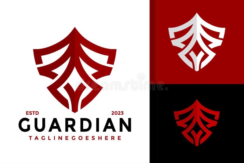 Abstract Shield Guardian Logo Logos Design Element Stock Vector ...