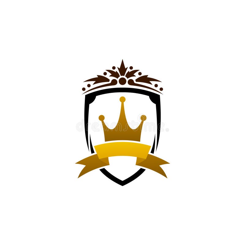 Abstract Shield Logo with Classic Style, Shield and Crown Logos Stock ...