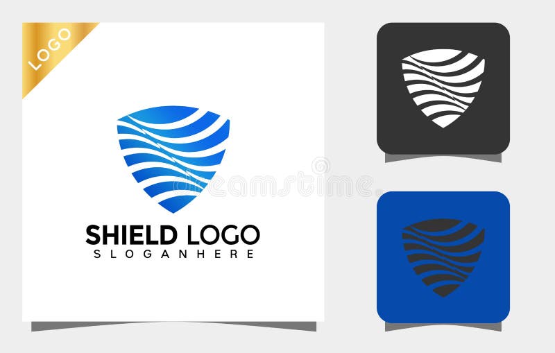 Abstract Shield Logo Designs Vector Illustration Stock Vector ...