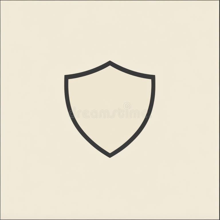 Abstract Shield Symbol Representing Protection and Security in Design ...