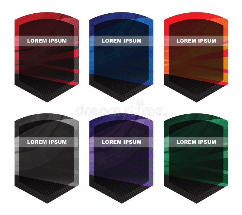 Abstract Shield Techno Frame Border Icon Graphic Design Stock Vector ...